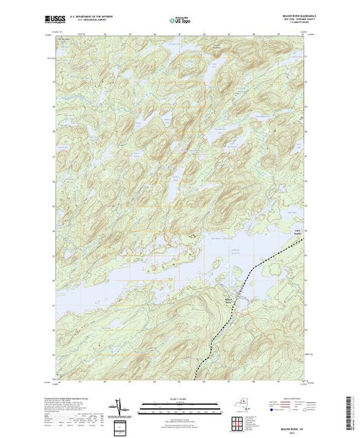 US Topo 7.5-minute map for Beaver River NY – American Map Store