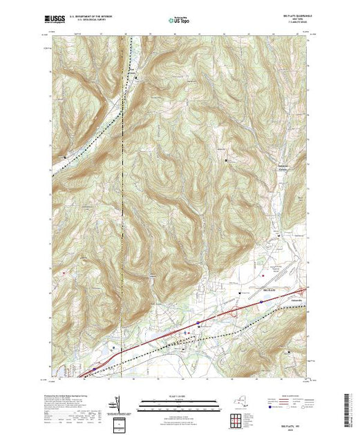 US Topo 7.5-minute map for Big Flats NY – American Map Store