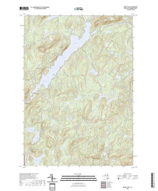 US Topo 7.5-minute map for Brant Lake NY – American Map Store
