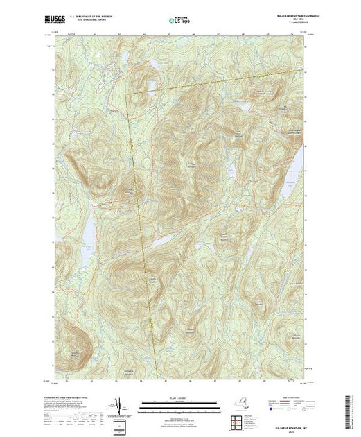 US Topo 7.5-minute map for Bullhead Mountain NY – American Map Store