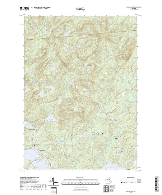 US Topo 7.5-minute map for Caroga Lake NY – American Map Store