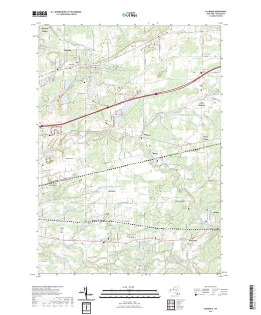US Topo 7.5-minute map for Clarence NY – American Map Store