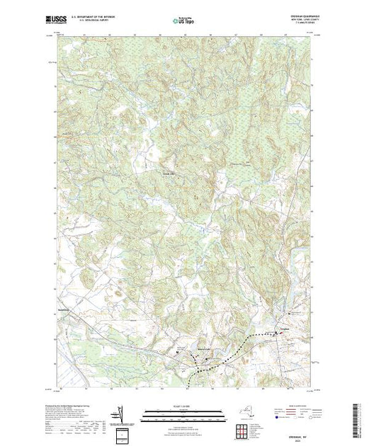 US Topo 7.5-minute map for Croghan NY – American Map Store
