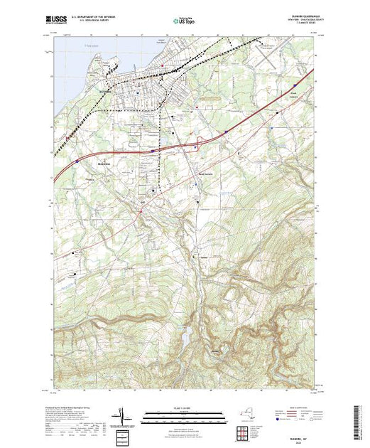 US Topo 7.5-minute map for Dunkirk NY – American Map Store