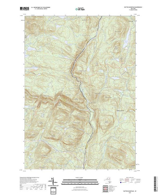 US Topo 7.5-minute map for Dutton Mountain NY – American Map Store