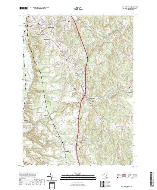 US Topo 7.5-minute map for East Greenbush NY – American Map Store