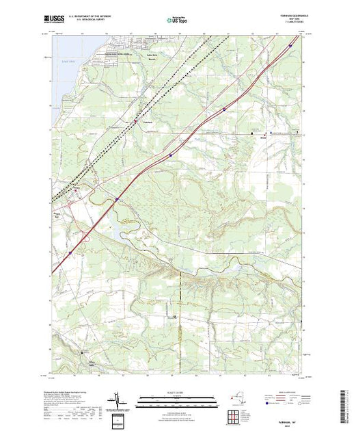 US Topo 7.5-minute map for Farnham NY – American Map Store