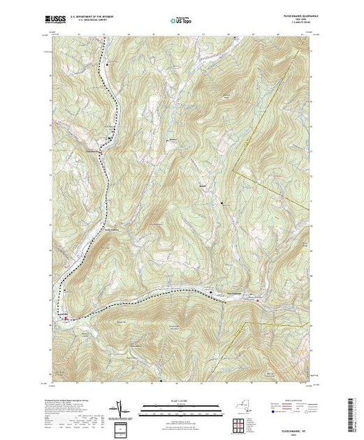 US Topo 7.5-minute map for Fleischmanns NY – American Map Store