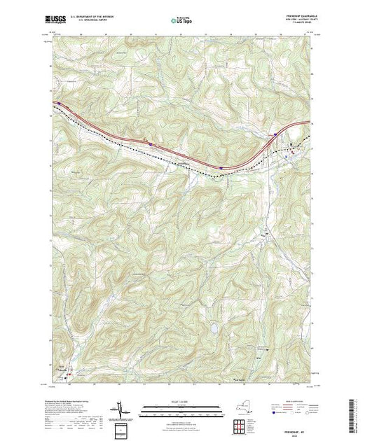 US Topo 7.5-minute map for Friendship NY – American Map Store