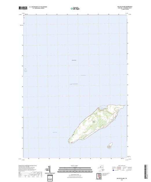 US Topo 7.5-minute map for Galloo Island NY – American Map Store
