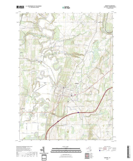US Topo 7.5-minute map for Geneseo NY – American Map Store