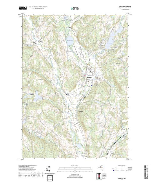 US Topo 7.5-minute map for Hamilton NY – American Map Store