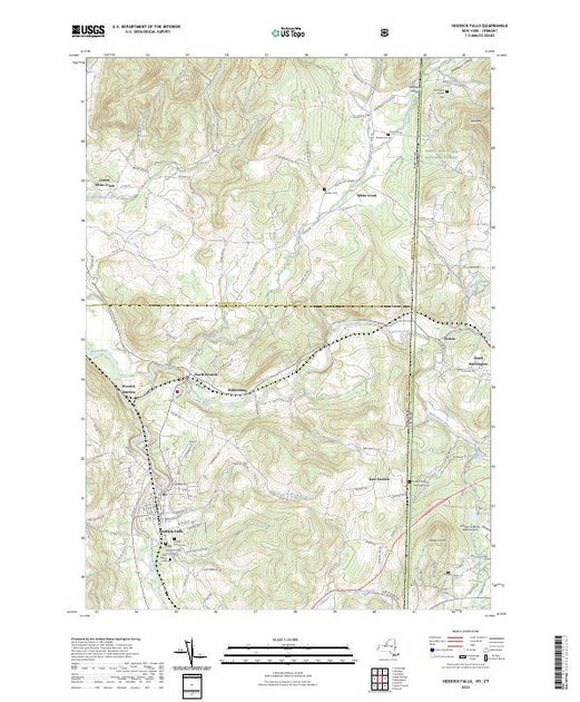 US Topo 7.5-minute map for Hoosick Falls NYVT – American Map Store