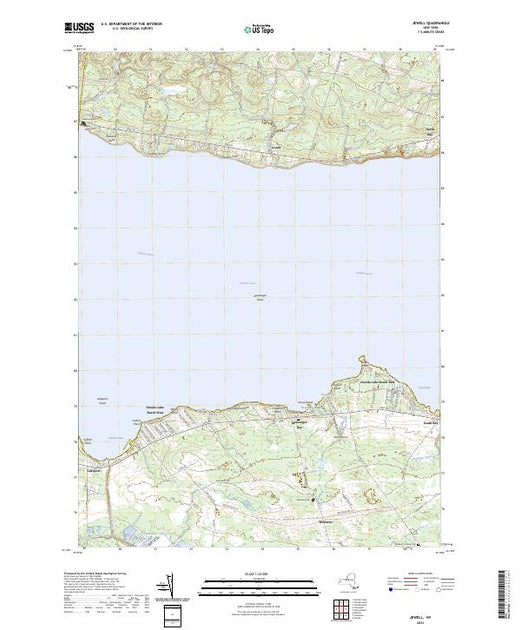 US Topo 7.5-minute map for Jewell NY – American Map Store