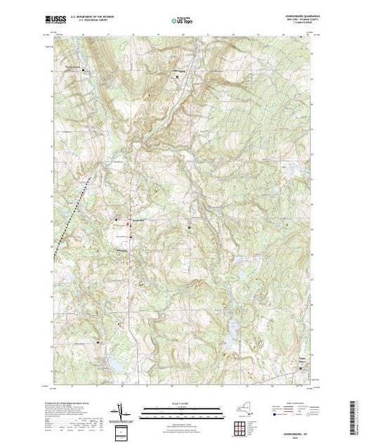US Topo 7.5-minute map for Johnsonburg NY – American Map Store