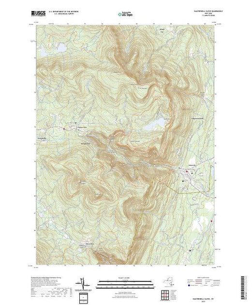 US Topo 7.5-minute map for Kaaterskill Clove NY – American Map Store