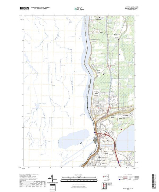 US Topo 7.5-minute map for Lewiston NYON – American Map Store