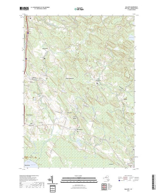 US Topo 7.5-minute map for Mallory NY – American Map Store