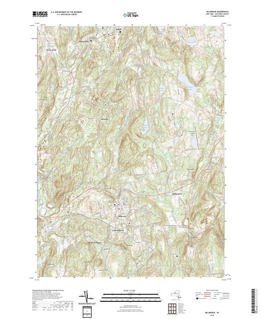 US Topo 7.5-minute map for Millbrook NY – American Map Store