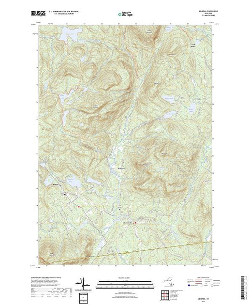 US Topo 7.5-minute map for Minerva NY – American Map Store
