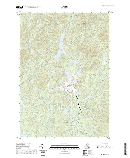 US Topo 7.5-minute map for Mount Adams NY – American Map Store