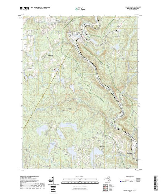US Topo 7.5-minute map for Narrowsburg NYPA – American Map Store