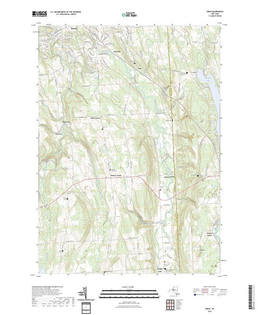 US Topo 7.5-minute map for Oran NY – American Map Store