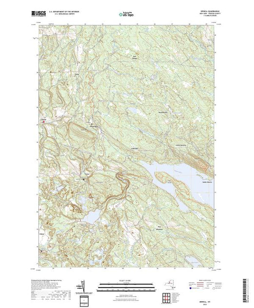 US Topo 7.5-minute map for Orwell NY – American Map Store
