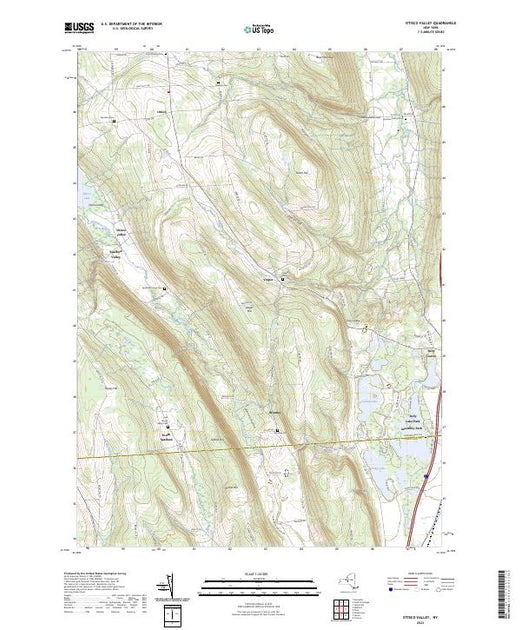 US Topo 7.5-minute map for Otisco Valley NY – American Map Store