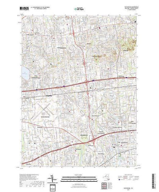 US Topo 7.5-minute map for Patchogue NY – American Map Store