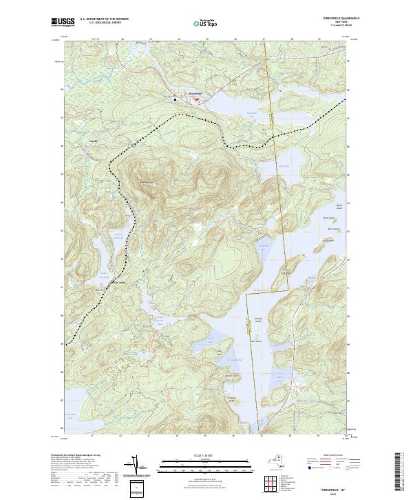 US Topo 7.5-minute map for Piercefield NY – American Map Store