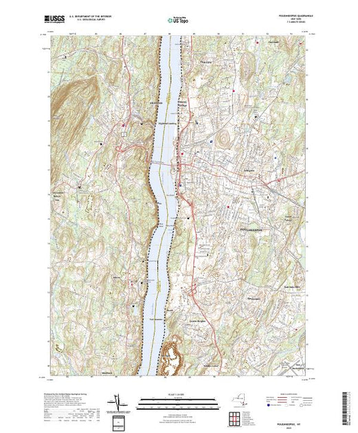 US Topo 7.5-minute map for Poughkeepsie NY – American Map Store