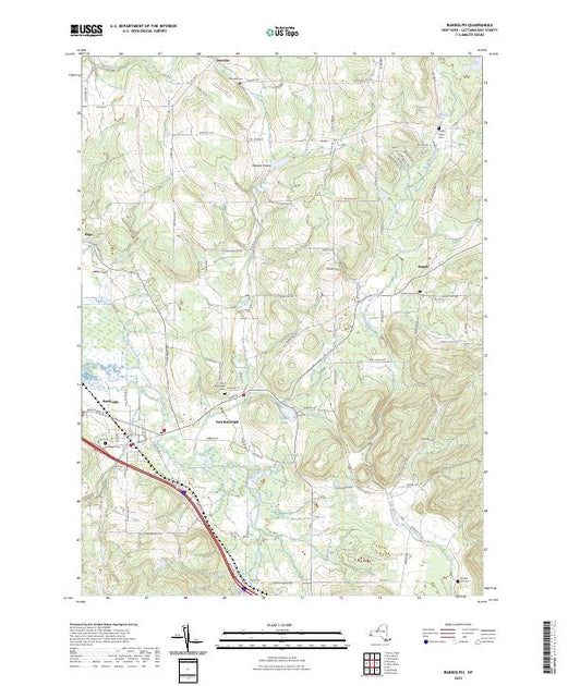 US Topo 7.5-minute map for Randolph NY – American Map Store