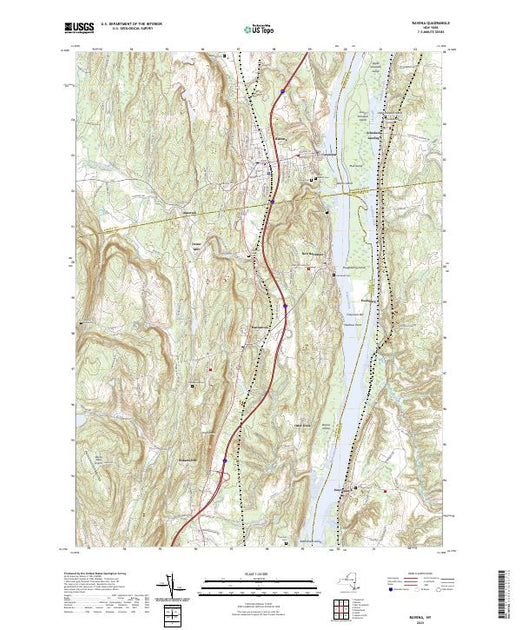 US Topo 7.5-minute map for Ravena NY – American Map Store