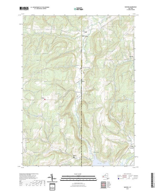 US Topo 7.5-minute map for Rawson NY – American Map Store