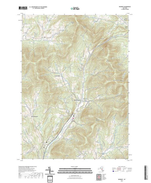 US Topo 7.5-minute map for Roxbury NY – American Map Store