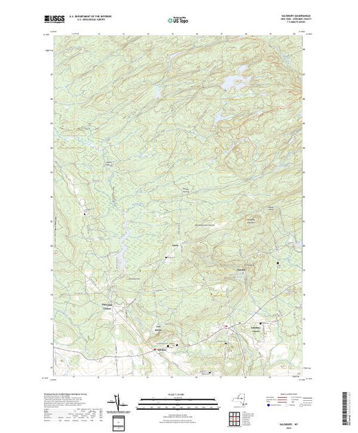 US Topo 7.5-minute map for Salisbury NY – American Map Store