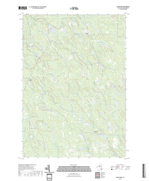 US Topo 7.5-minute map for Sears Pond NY – American Map Store