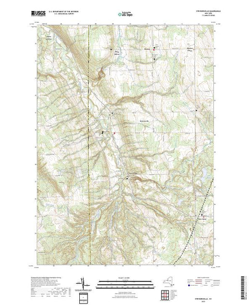 US Topo 7.5-minute map for Strykersville NY – American Map Store
