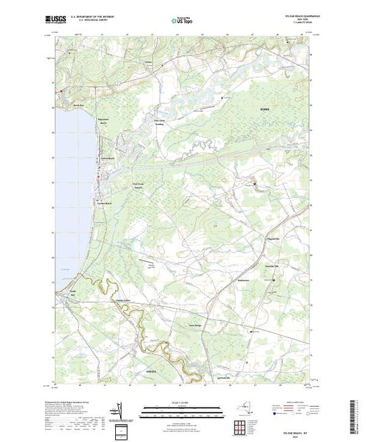 US Topo 7.5-minute map for Sylvan Beach NY – American Map Store