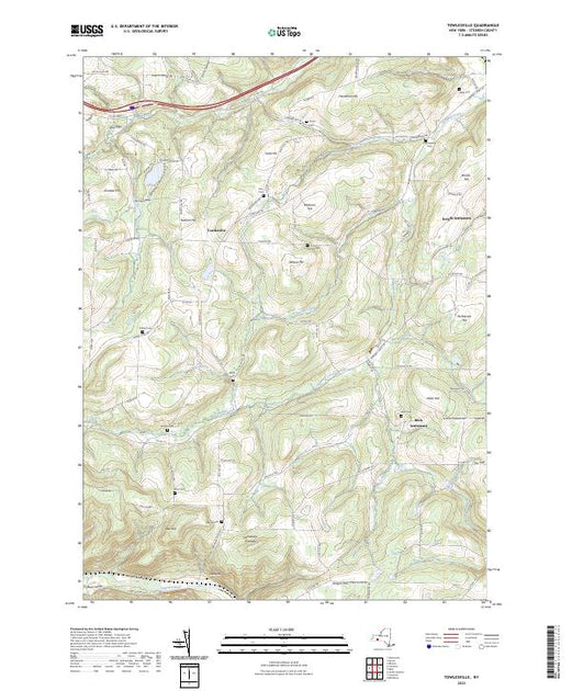 US Topo 7.5-minute map for Towlesville NY – American Map Store