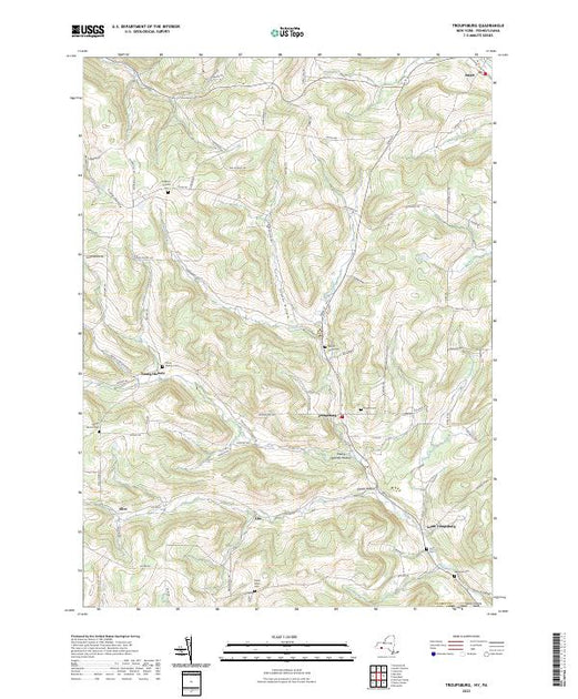 US Topo 7.5-minute map for Troupsburg NYPA – American Map Store