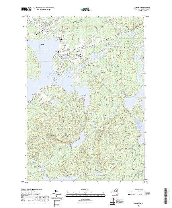 US Topo 7.5-minute map for Tupper Lake NY – American Map Store