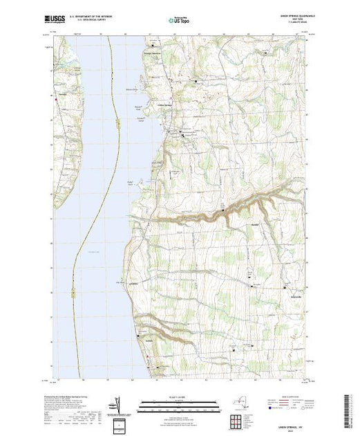 US Topo 7.5-minute map for Union Springs NY – American Map Store