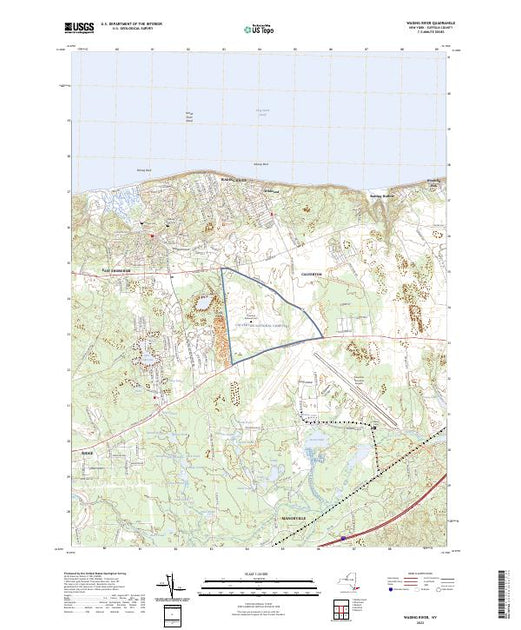 US Topo 7.5-minute map for Wading River NY – American Map Store