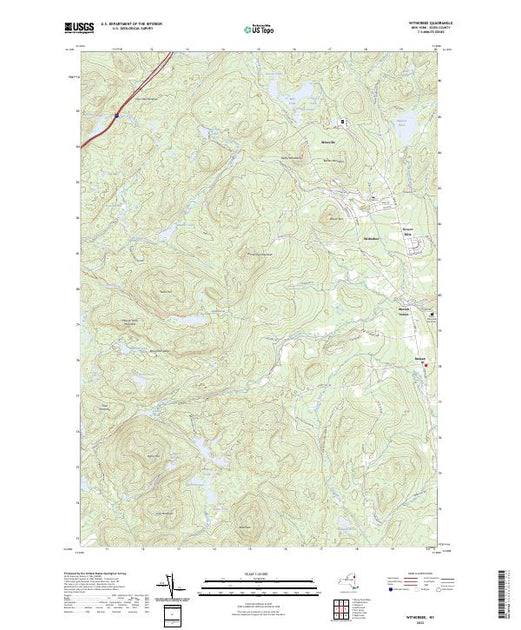 US Topo 7.5-minute map for Witherbee NY – American Map Store