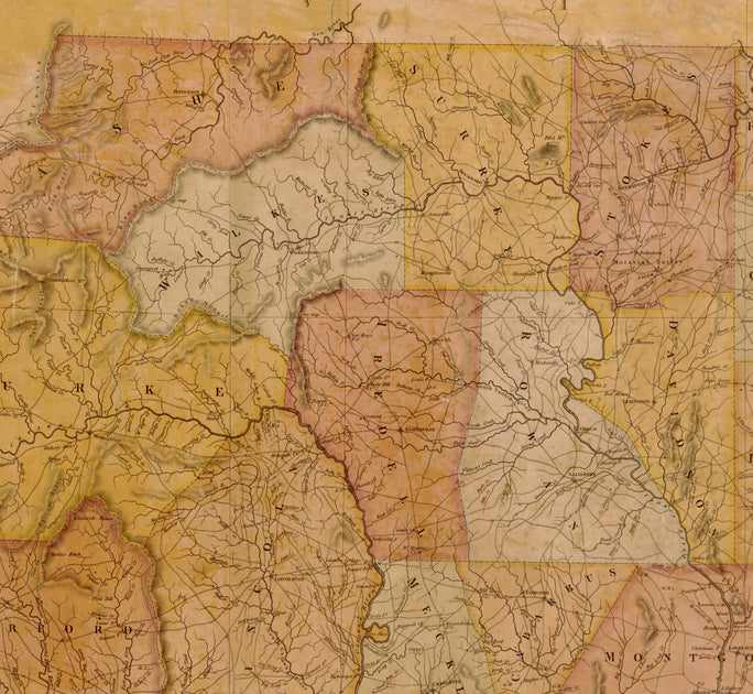 A New Map of the State of North Carolina, 1833 – American Map Store