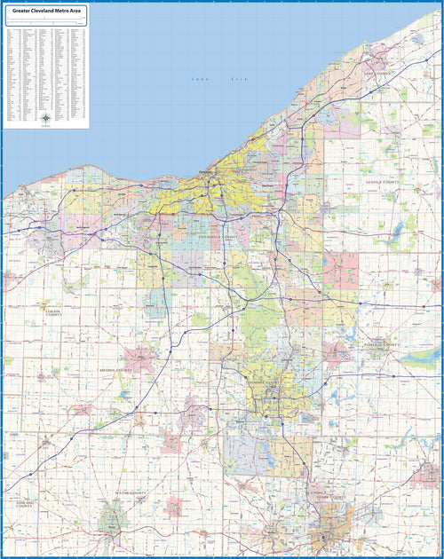 Greater Cleveland Metro Area – American Map Store