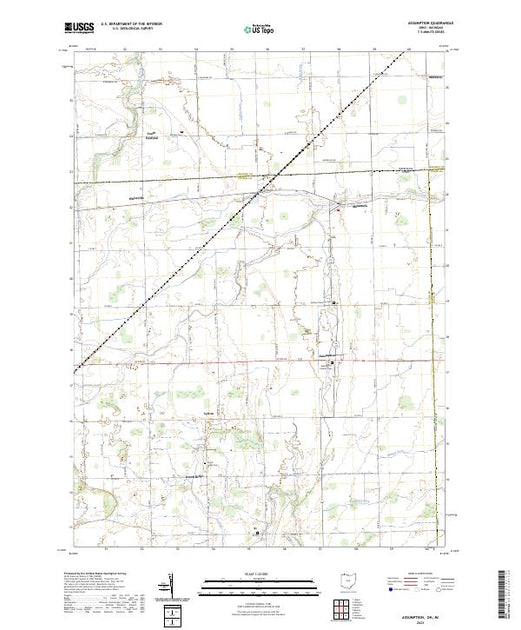 US Topo 7.5-minute map for Assumption OHMI – American Map Store