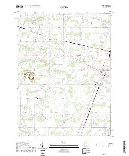 US Topo 7.5-minute map for Attica OH – American Map Store